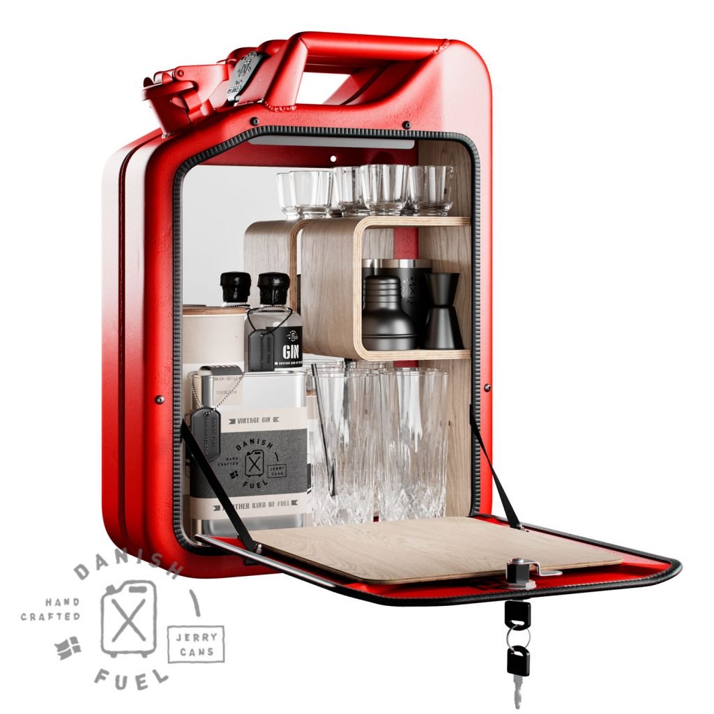 Bar Cabinet Gas Red - Danish Fuel
